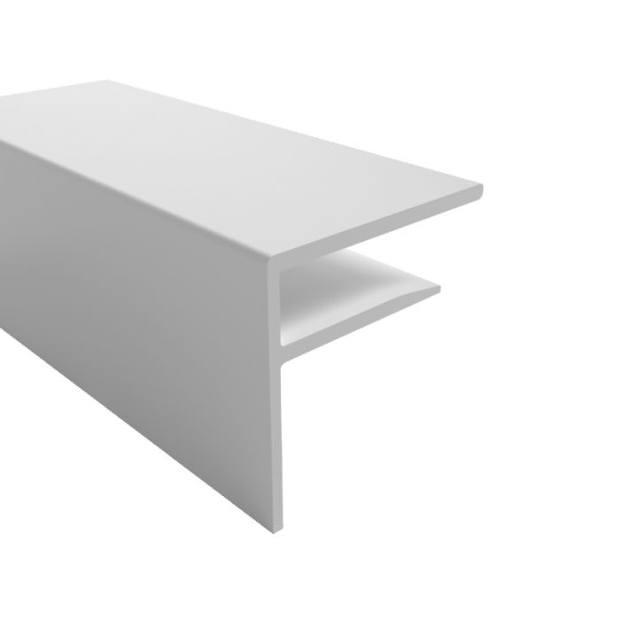 10mm White PVC F-Section