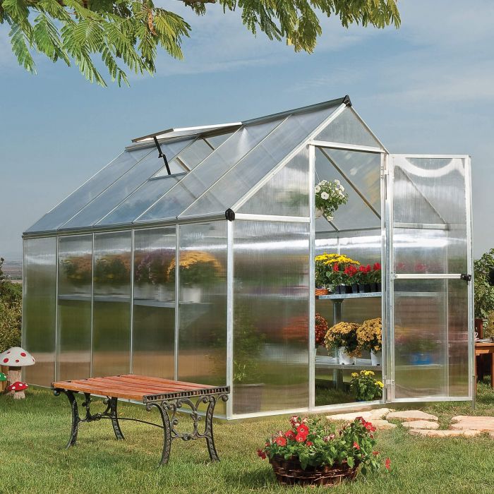 Glass greenhouse panels store